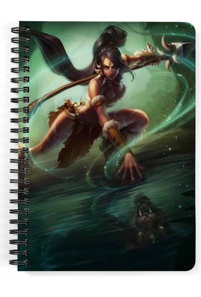 Hero Tasarım Jungle Lol Baskılı Ahşap Kapaklı Defter 15X20 cm DFT3219
