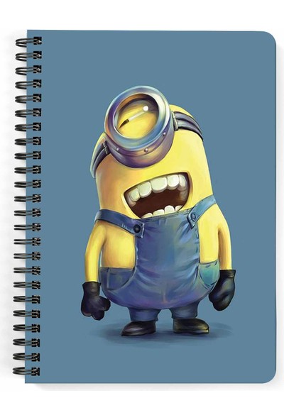 Hero Tasarım Minyonlar Baskılı Ahşap Kapaklı Defter 15X20 cm DFT4762