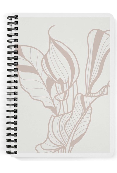 Hero Tasarım Çiçek Baskılı Ahşap Kapaklı Defter 15X20 cm DFT624
