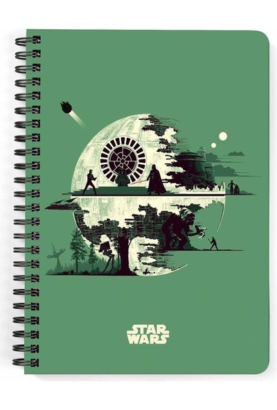 Star Wars Baskılı Ahşap Kapaklı Defter 15X20 cm DFT4321