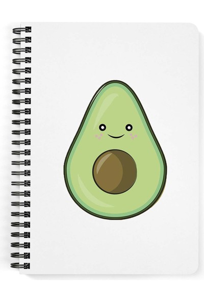 Avokado Baskılı Ahşap Kapaklı Defter 15X20 cm DFT5758