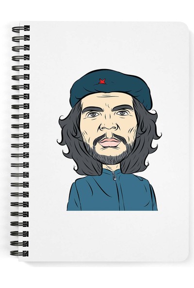 Che Guevara Baskılı Ahşap Kapaklı Defter 15X20 cm DFT963