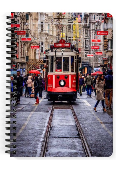 Taksim Tünel Baskılı Ahşap Kapaklı Defter 15X20 cm DFT5539 Taksim Tünel Baskılı Ahşap Kapaklı Defter 15X20 cm DFT5539