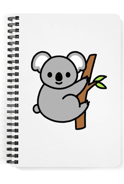 Koala Baskılı Ahşap Kapaklı Defter 15X20 cm DFT5767