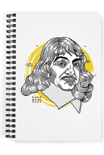 Descartes Baskılı Ahşap Kapaklı Defter 15X20 cm DFT909 Descartes Baskılı Ahşap Kapaklı Defter 15X20 cm DFT909
