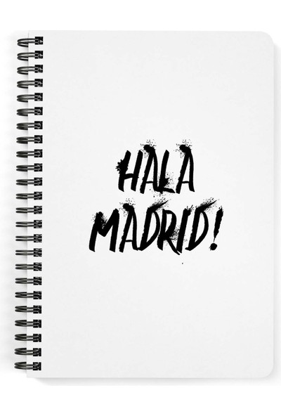 Hala Madrid Baskılı Ahşap Kapaklı Defter 15X20 cm DFT1270