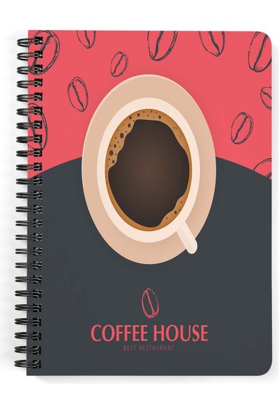 Hero Tasarım Coffee House Baskılı Ahşap Kapaklı Defter 15X20 cm DFT675 Hero Tasarım Coffee House Baskılı Ahşap Kapaklı Defter 15X20 cm DFT675