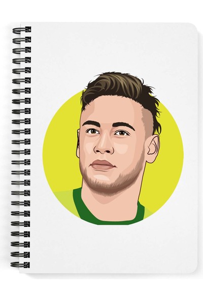 Hero Tasarım Neymar Baskılı Ahşap Kapaklı Defter 15X20 cm DFT6216