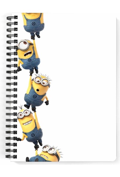 Hero Tasarım Minyonlar Baskılı Ahşap Kapaklı Defter 15X20 cm DFT4214