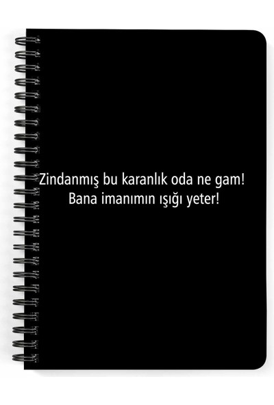 Muhsin Yazıcıoğlu Baskılı Ahşap Kapaklı Defter 15X20 cm DFT5583