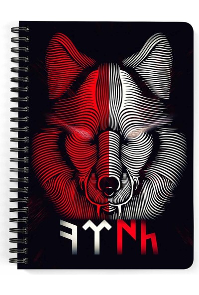 Hero Tasarım Bozkurt Göktürk Baskılı Ahşap Kapaklı Defter 15X20 cm DFT5661 Hero Tasarım Bozkurt Göktürk Baskılı Ahşap Kapaklı Defter 15X20 cm DFT5661