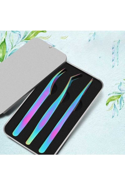 Bloom Ipek Kirpik Cımbız Seti ( Metal Çantalı ) Cmset2