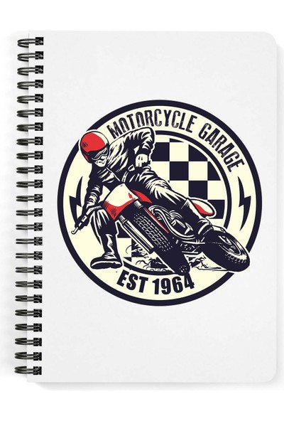 Hero Tasarım Motorcycle Garage Baskılı Ahşap Kapaklı Defter 15X20 cm DFT1998 Hero Tasarım Motorcycle Garage Baskılı Ahşap Kapaklı Defter 15X20 cm DFT1998