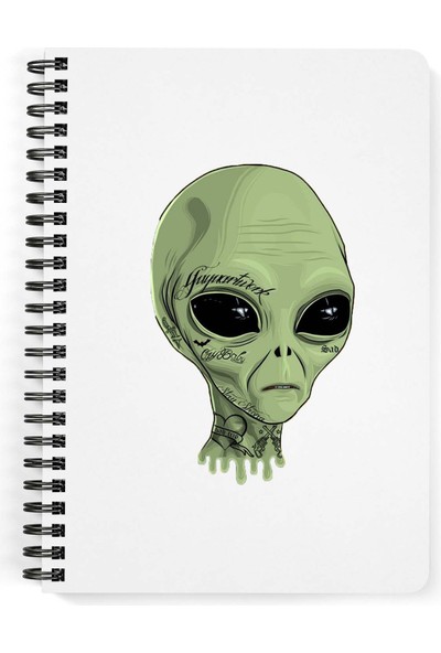 Hero Tasarım Uzaylı Baskılı Ahşap Kapaklı Defter 15X20 cm DFT6518 Hero Tasarım Uzaylı Baskılı Ahşap Kapaklı Defter 15X20 cm DFT6518