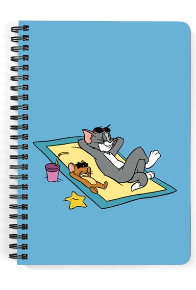 Hero Tasarım Tom ve Jerry Baskılı Ahşap Kapaklı Defter 15X20 cm DFT4900