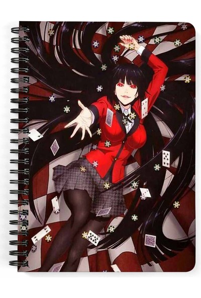 Hero Tasarım Kakegurui Baskılı Ahşap Kapaklı Defter 15X20 cm DFT3655