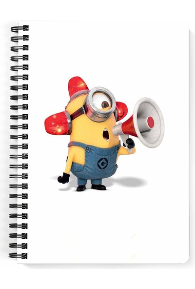 Hero Tasarım Minyonlar Baskılı Ahşap Kapaklı Defter 15X20 cm DFT3573