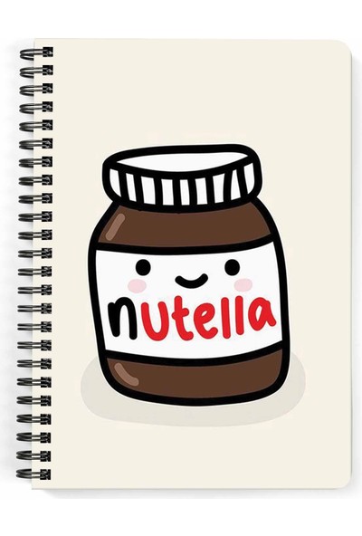Hero Tasarım Nutella Baskılı Ahşap Kapaklı Defter 15X20 cm DFT4934