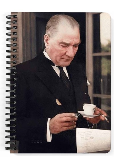 Hero Tasarım Atatürk Baskılı Ahşap Kapaklı Defter 15X20 cm DFT3531