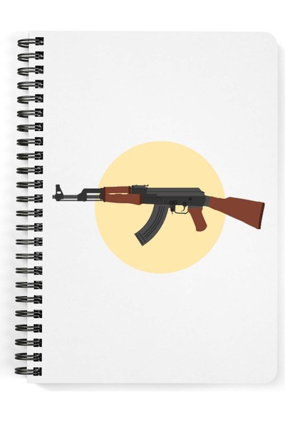 Hero Tasarım AK47 Baskılı Ahşap Kapaklı Defter 15X20 cm DFT1814 Hero Tasarım AK47 Baskılı Ahşap Kapaklı Defter 15X20 cm DFT1814