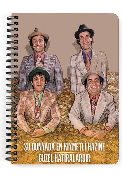 Hero Tasarım Salak Milyonerler Baskılı Ahşap Kapaklı Defter 15X20 cm DFT3895