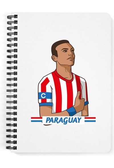 Hero Tasarım Paraguay Baskılı Ahşap Kapaklı Defter 15X20 cm DFT1232