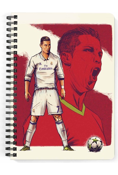Hero Tasarım Cristiano Ronaldo Baskılı Ahşap Kapaklı Defter 15X20 cm DFT4569 Hero Tasarım Cristiano Ronaldo Baskılı Ahşap Kapaklı Defter 15X20 cm DFT4569