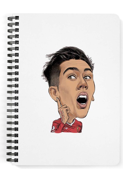 Hero Tasarım Roberto Firmino Baskılı Ahşap Kapaklı Defter 15X20 cm DFT1216