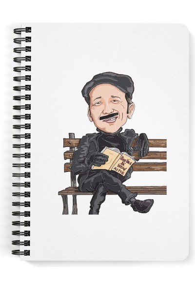 Hero Tasarım Leyla ile Mecnun Baskılı Ahşap Kapaklı Defter 15X20 cm DFT167