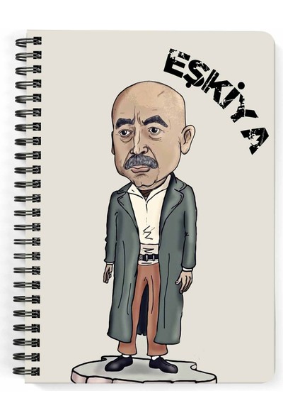 Hero Tasarım Eşkıya Baskılı Ahşap Kapaklı Defter 15X20 cm DFT5118