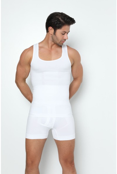 Secret Moda Premium Anında 2 Beden Incelten Duble Erkek Boxer Korse Seti Beyaz Secret Moda Premium Anında 2 Beden Incelten Duble Erkek Boxer Korse Seti Beyaz