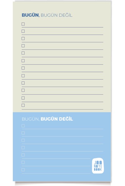 Joo Bugün / Bugün Değil Notluk Joo Bugün / Bugün Değil Notluk