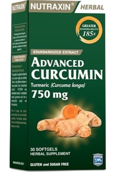 Nutraxin Zerdeçal Ekstresi Içeren Advanced Curcumin 30 Kapsül