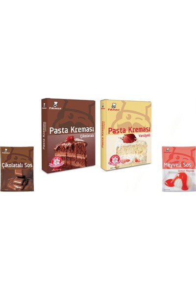 Pakmaya Pasta Krema ve Sos Seti Karma Paket Pakmaya Pasta Krema ve Sos Seti Karma Paket