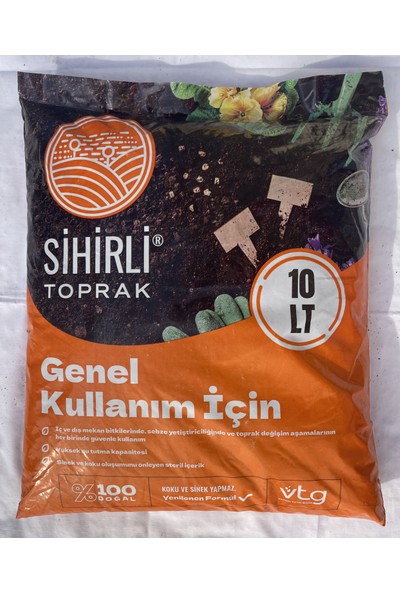 Sihirli Toprak Özel Katkılı Doğal Toprak 10 Lt