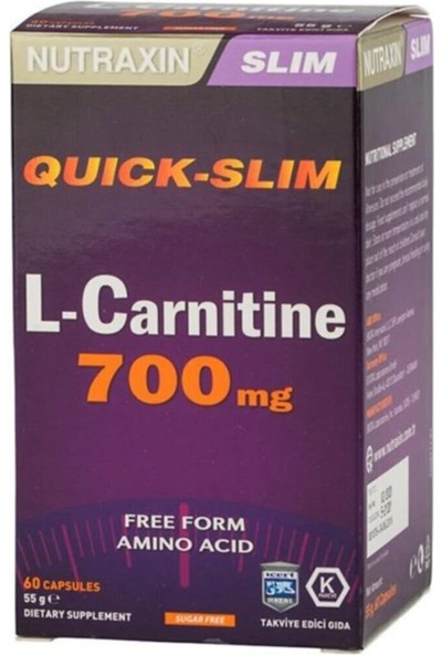 Nutraxin L-Carnıtıne 60 Kapsul 1 Paket(1 x 60 Tabletten) Nutraxin L-Carnıtıne 60 Kapsul 1 Paket(1 x 60 Tabletten)