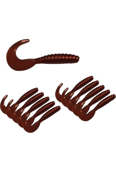 Profısher 10 Adet Silikon Orak Kuyruk Yapay Sahte Yem 5cm 1.2gr Bakır Profısher 10 Adet Silikon Orak Kuyruk Yapay Sahte Yem 5cm 1.2gr Bakır