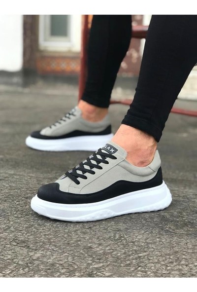 Günkar Siyah Gri Erkek Spor Ayakkabı