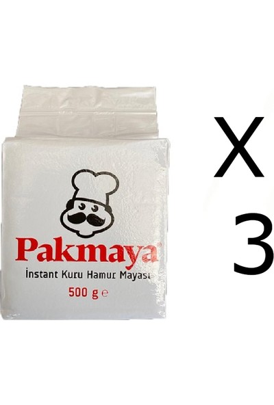 Pakmaya Instant Kuru Maya 3 Adet x 500 gr Pakmaya Instant Kuru Maya 3 Adet x 500 gr