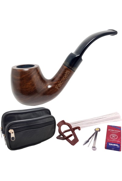 Falconetti Pipo Başlangıç Seti Kıvrık Ahşap Pipo PS80-2SET