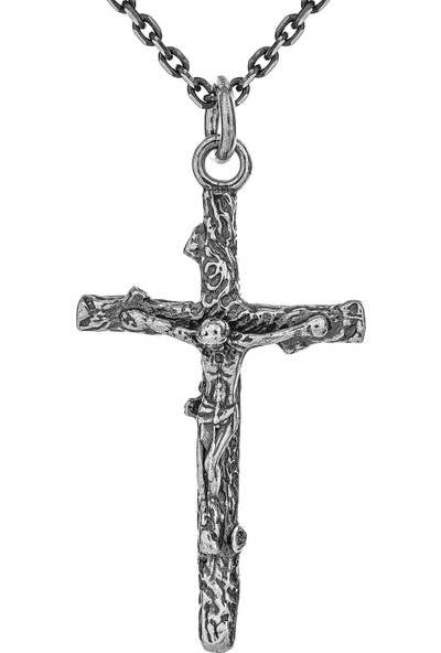 İpek Silver 925 Ayar Gümüş Büyük Boy Isa Heykeli Hac Kolye