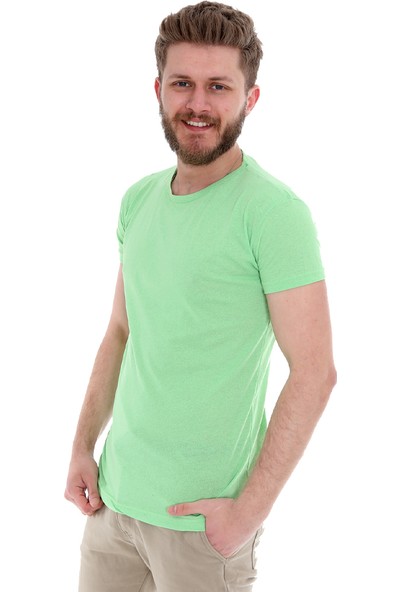Bogda Erkek Slim Fit %100 Pamuklu Kısa Kollu Bisiklet Yaka T-Shirt Yeşil Bogda Erkek Slim Fit %100 Pamuklu Kısa Kollu Bisiklet Yaka T-Shirt Yeşil