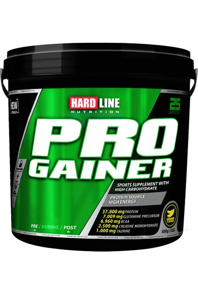 Hardline Nutrition Hardline Progainer 5 kg Muz Aromalı Karbonhidrat Tozu Hardline Nutrition Hardline Progainer 5 kg Muz Aromalı Karbonhidrat Tozu