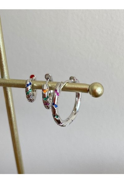 Mia Aksesuar 3'lü Halka Küpe Seti