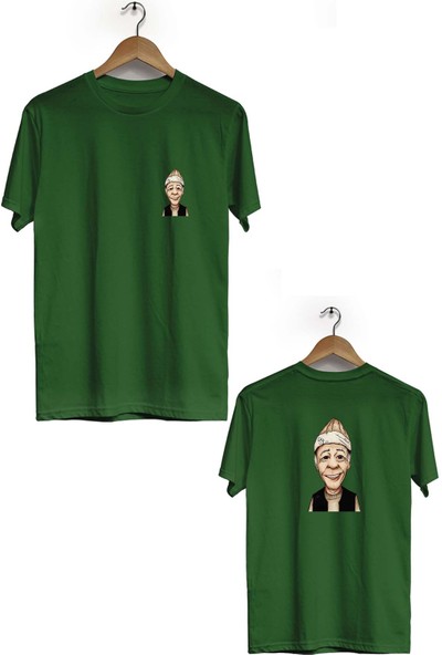 Hero Tasarım Mahmut Alnıgeniş Ön Arka Baskılı Kısa Kol Tişört BLL197 Haki Xs Hero Tasarım Mahmut Alnıgeniş Ön Arka Baskılı Kısa Kol Tişört BLL197 Haki Xs