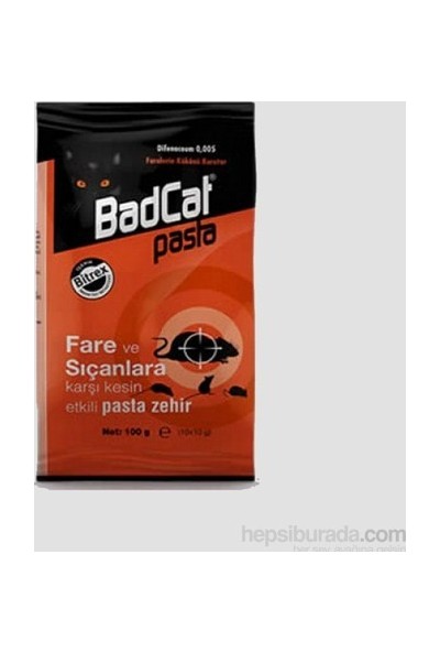 Dual Kimya Badcat Pasta Lağım Fare Zehirleri 100 Gr. Dual Kimya Badcat Pasta Lağım Fare Zehirleri 100 Gr.