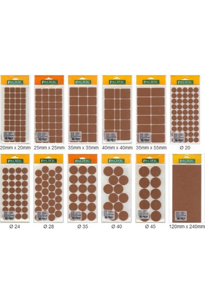 Pacific Masa - Sandalye Keçeleri 30 mm x 30 mm