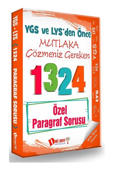 Dahi Adam Yayıncılık Ygs Ve Lys Den Önce Mutlaka Çözmeniz Gereken 1324 Özel Paragraf Sorusu Dahi Adam Yayıncılık Ygs Ve Lys Den Önce Mutlaka Çözmeniz Gereken 1324 Özel Paragraf Sorusu