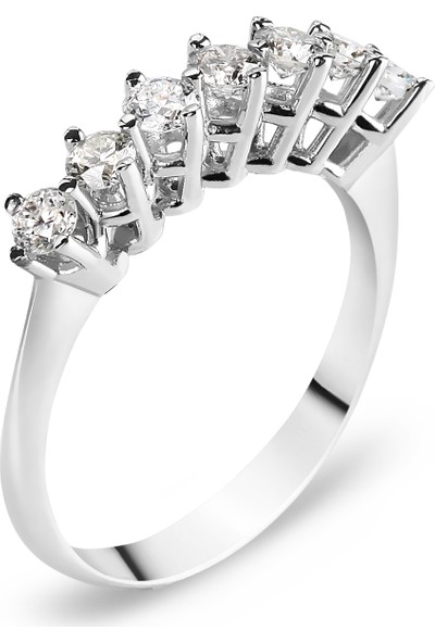 Chavin 0,70 Crt. Pırlanta Altın 7 Taş, Yedi Taş Yüzük Dh28 13