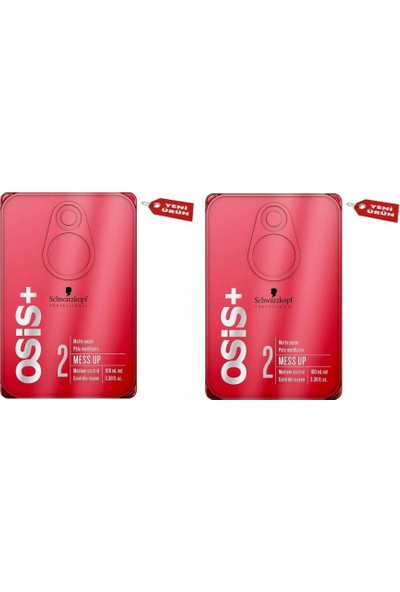Schwarzkopf 2 Adet Osis Mess Up Mat Gum 100 Ml - Yeni Ambalaj Schwarzkopf 2 Adet Osis Mess Up Mat Gum 100 Ml - Yeni Ambalaj